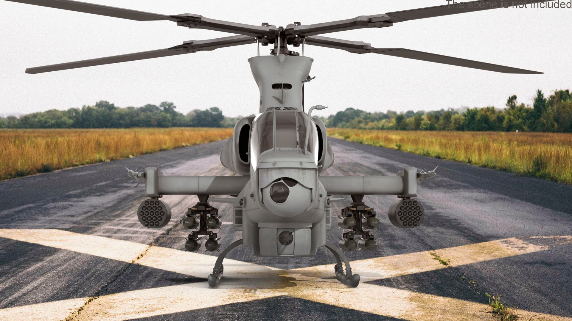 3D Bell AH-1Z Lethal Combat Helicopter Rigged for Maya model ...
