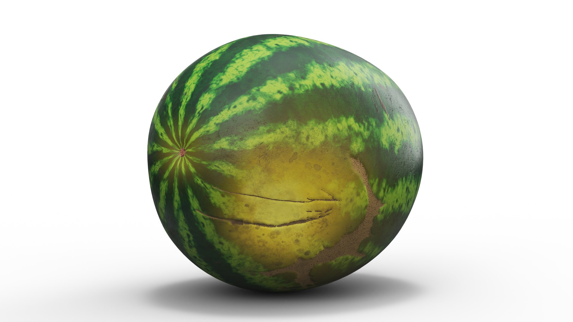 Round Stripped Watermelon 3D Model - TurboSquid 2092661