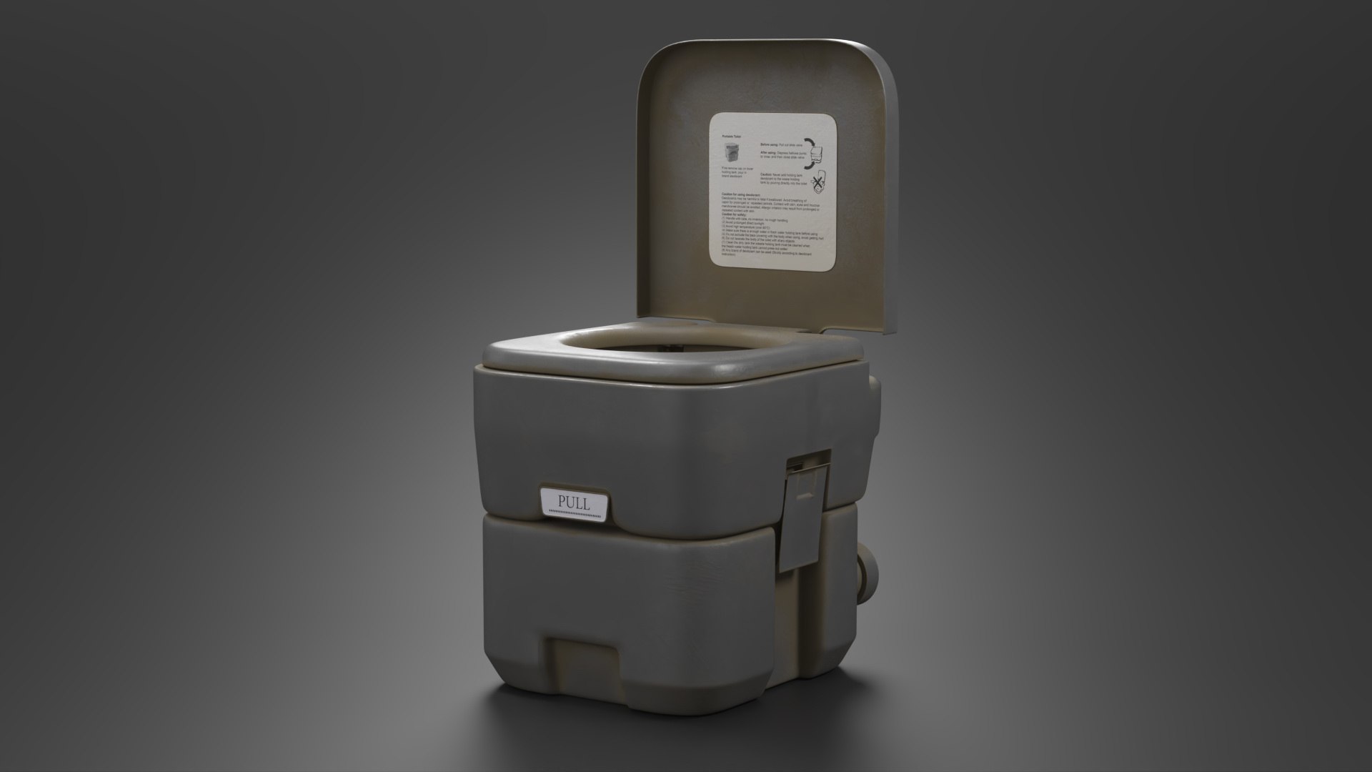 Soiled Compact Toilet Module 3D Model - TurboSquid 2421827