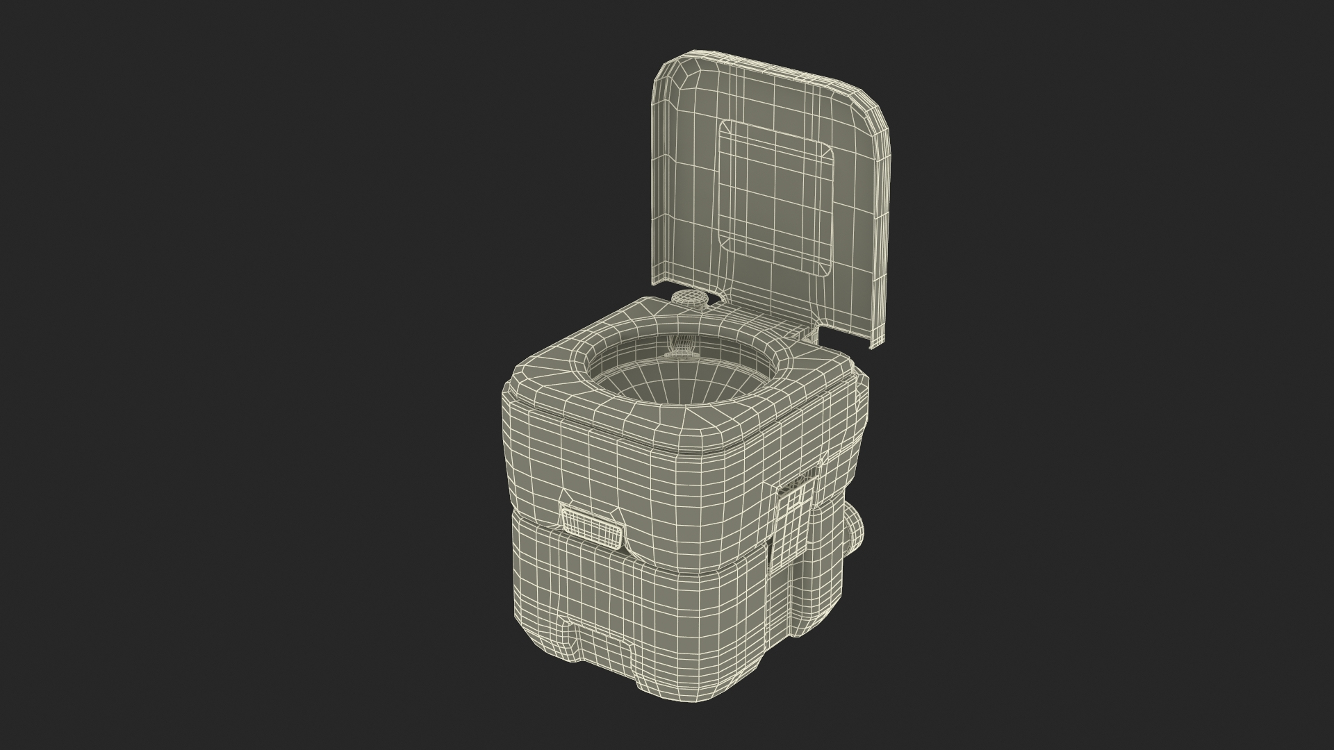 Soiled Compact Toilet Module 3D Model - TurboSquid 2421827