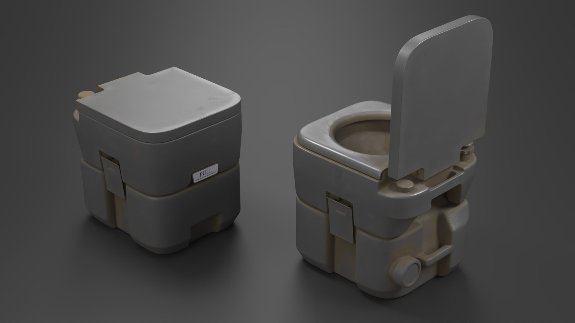 Soiled Compact Toilet Module 3D Model - TurboSquid 2421827