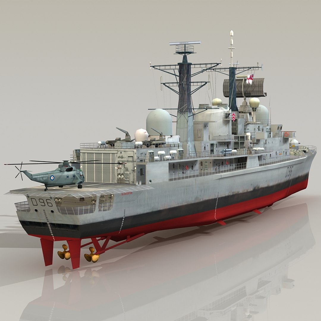 3d Hms Gloucester D96 Type
