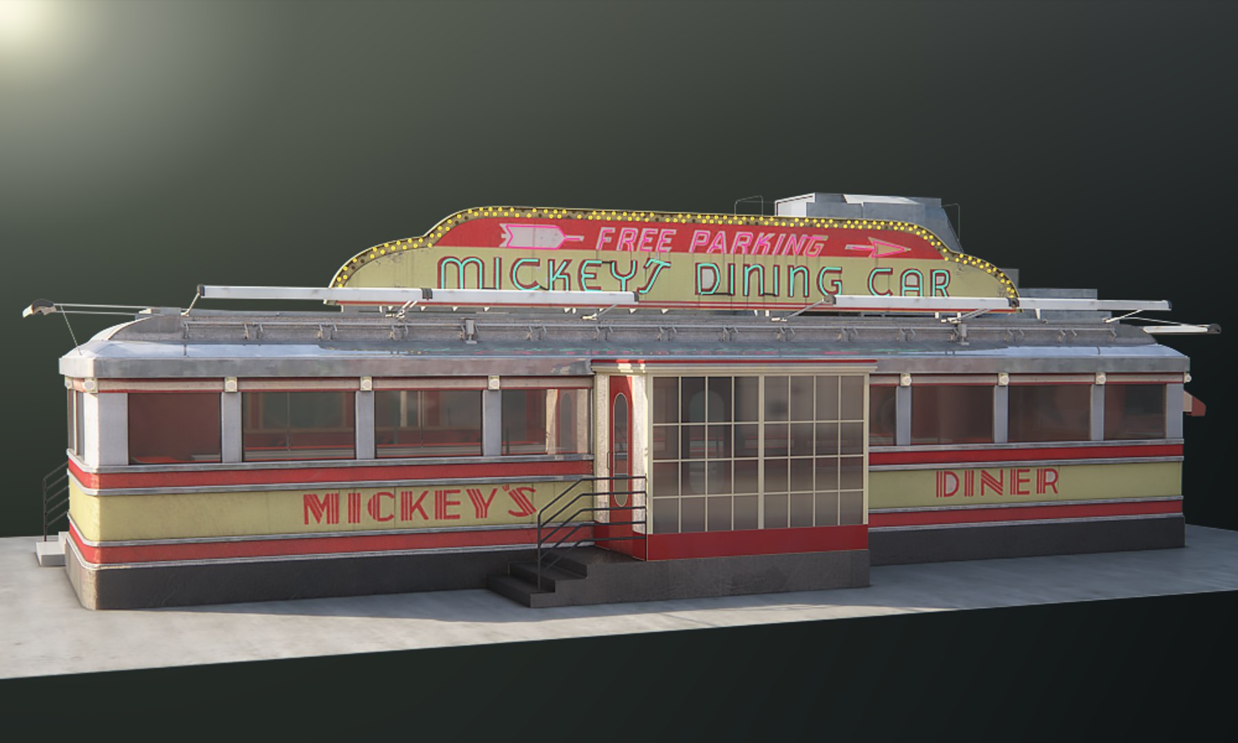 3d Diner Mickey S Model