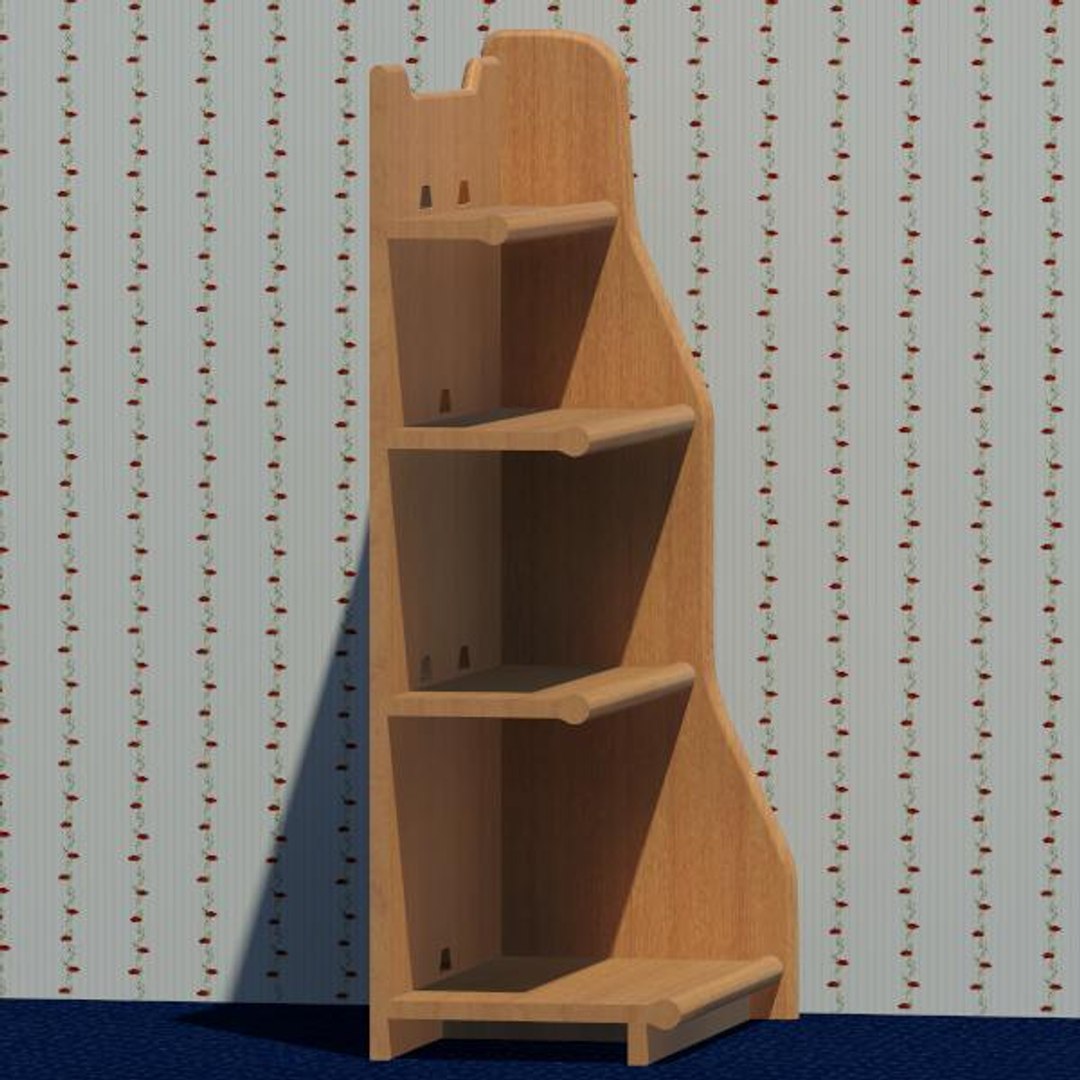 3d Model Decorative Bookshelf Books