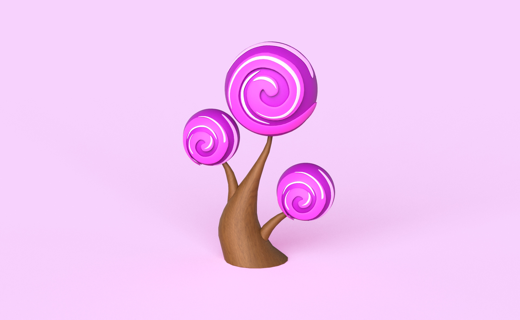 3D Cartoon Candy Tree 12 Model - TurboSquid 2252086