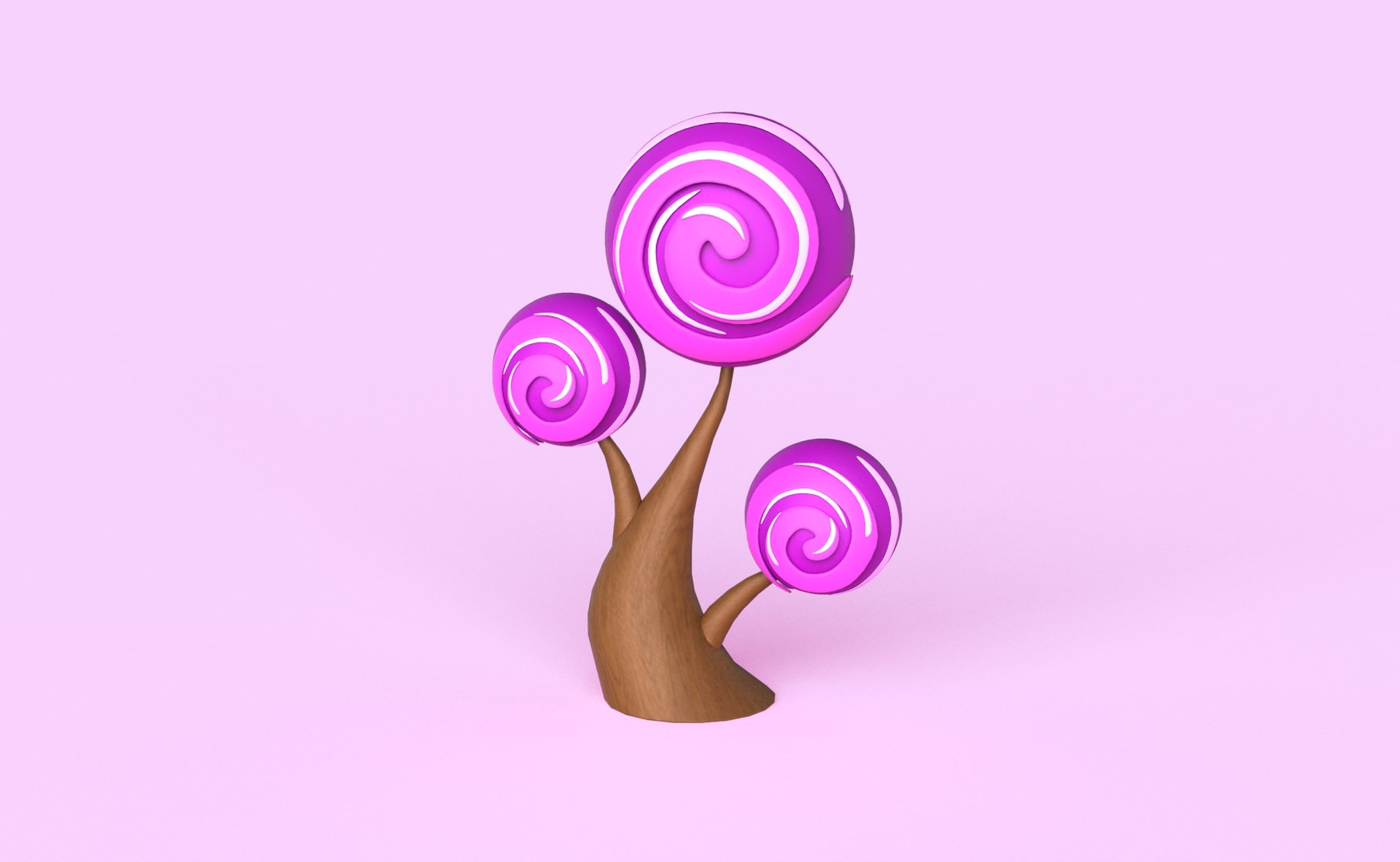 3D Cartoon Candy Tree 12 Model - TurboSquid 2252086