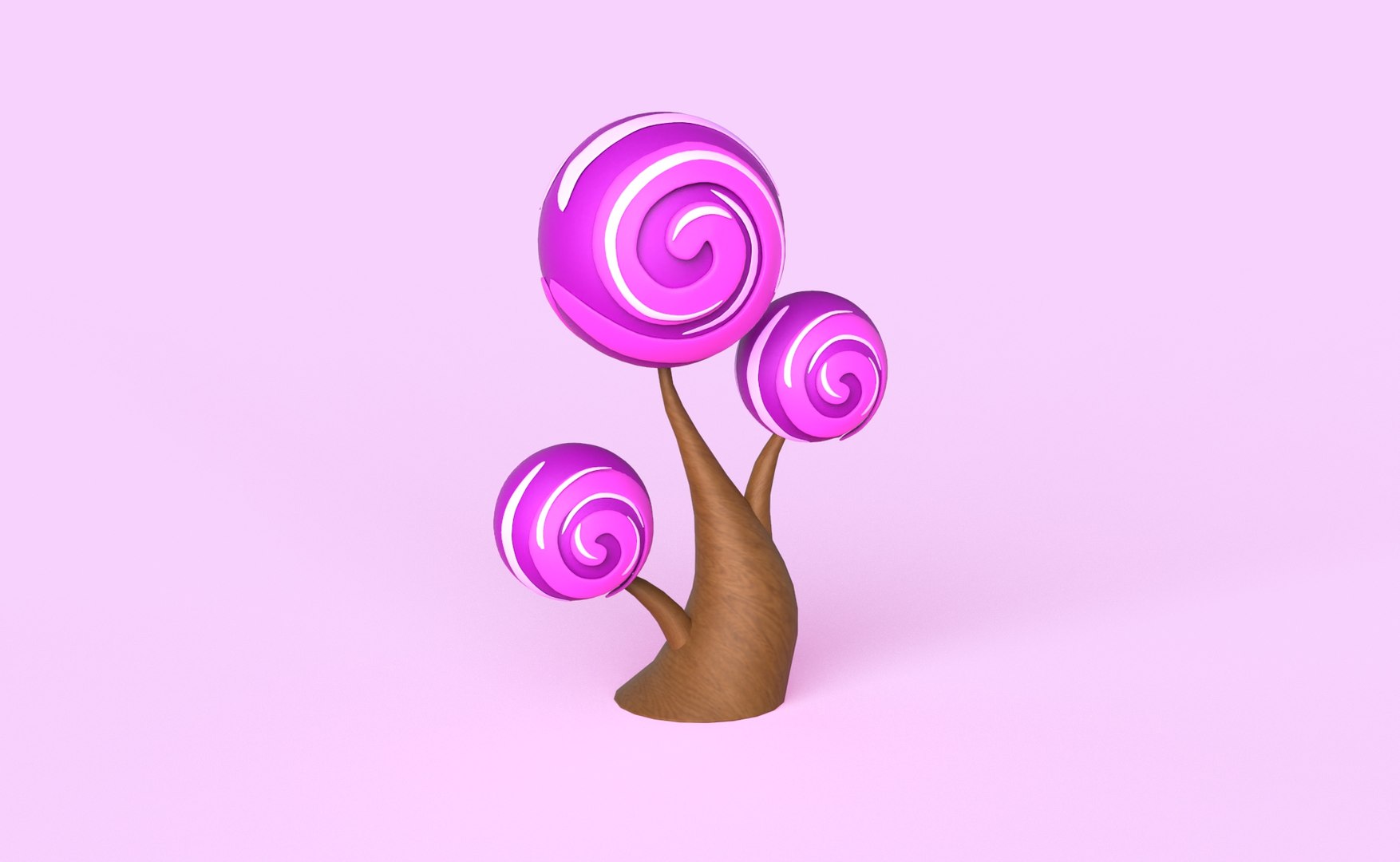 3D Cartoon Candy Tree 12 Model - TurboSquid 2252086
