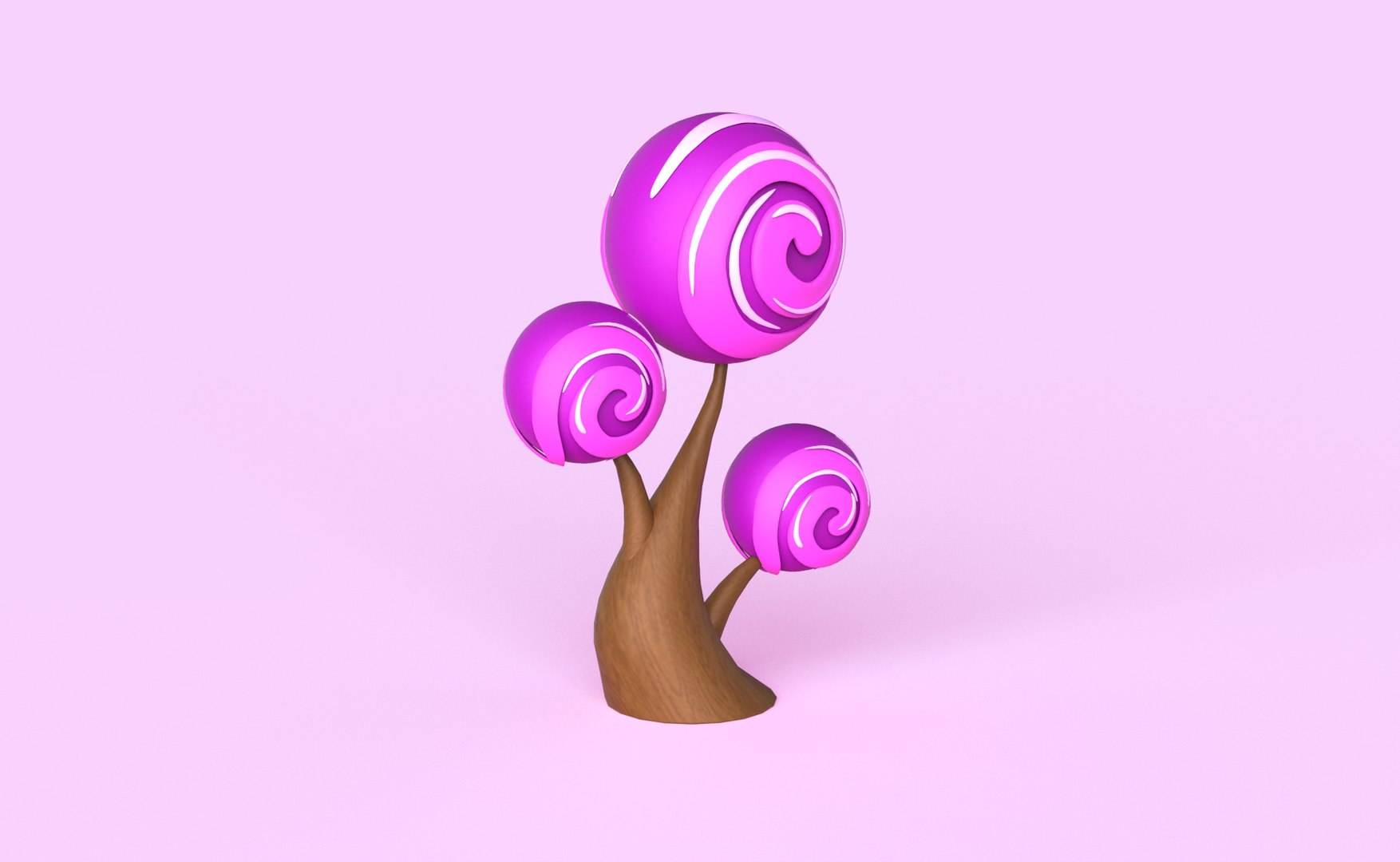 3D Cartoon Candy Tree 12 Model - TurboSquid 2252086