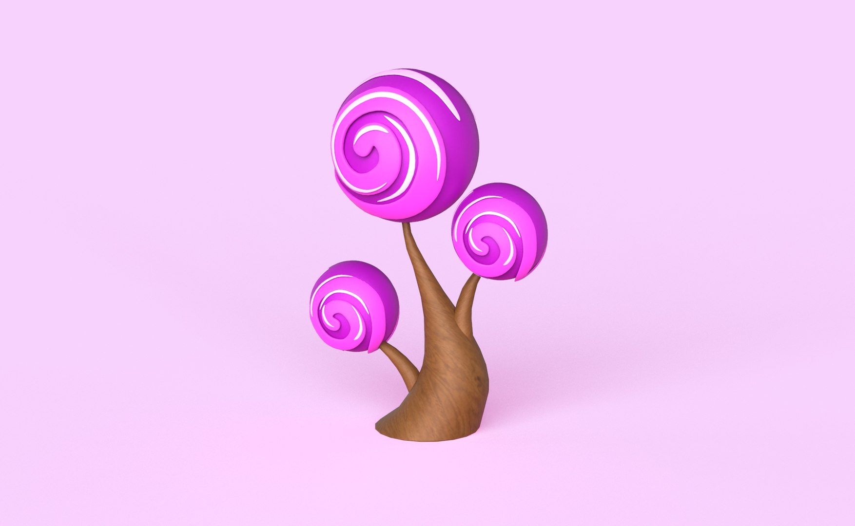 3D Cartoon Candy Tree 12 Model - TurboSquid 2252086