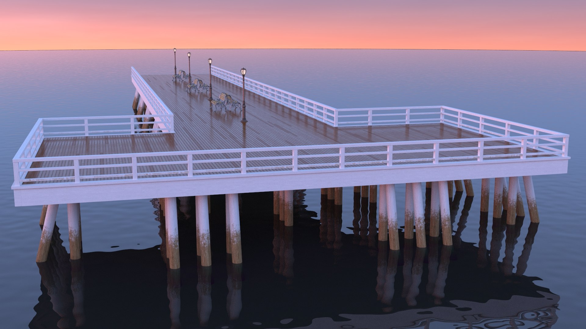 Wooden Pier Bridge Model - TurboSquid 1552872