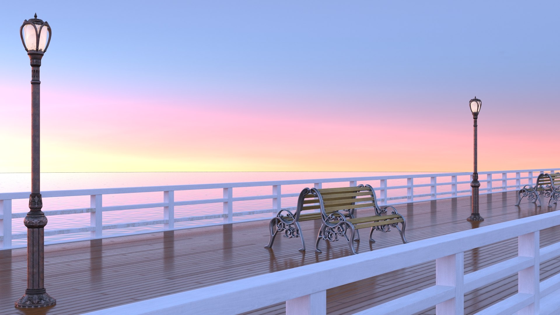 Wooden Pier Bridge Model - TurboSquid 1552872