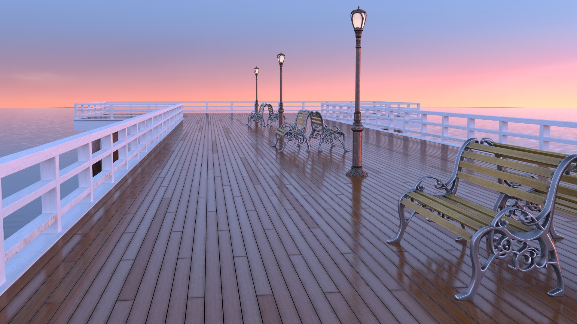 Wooden Pier Bridge Model - TurboSquid 1552872