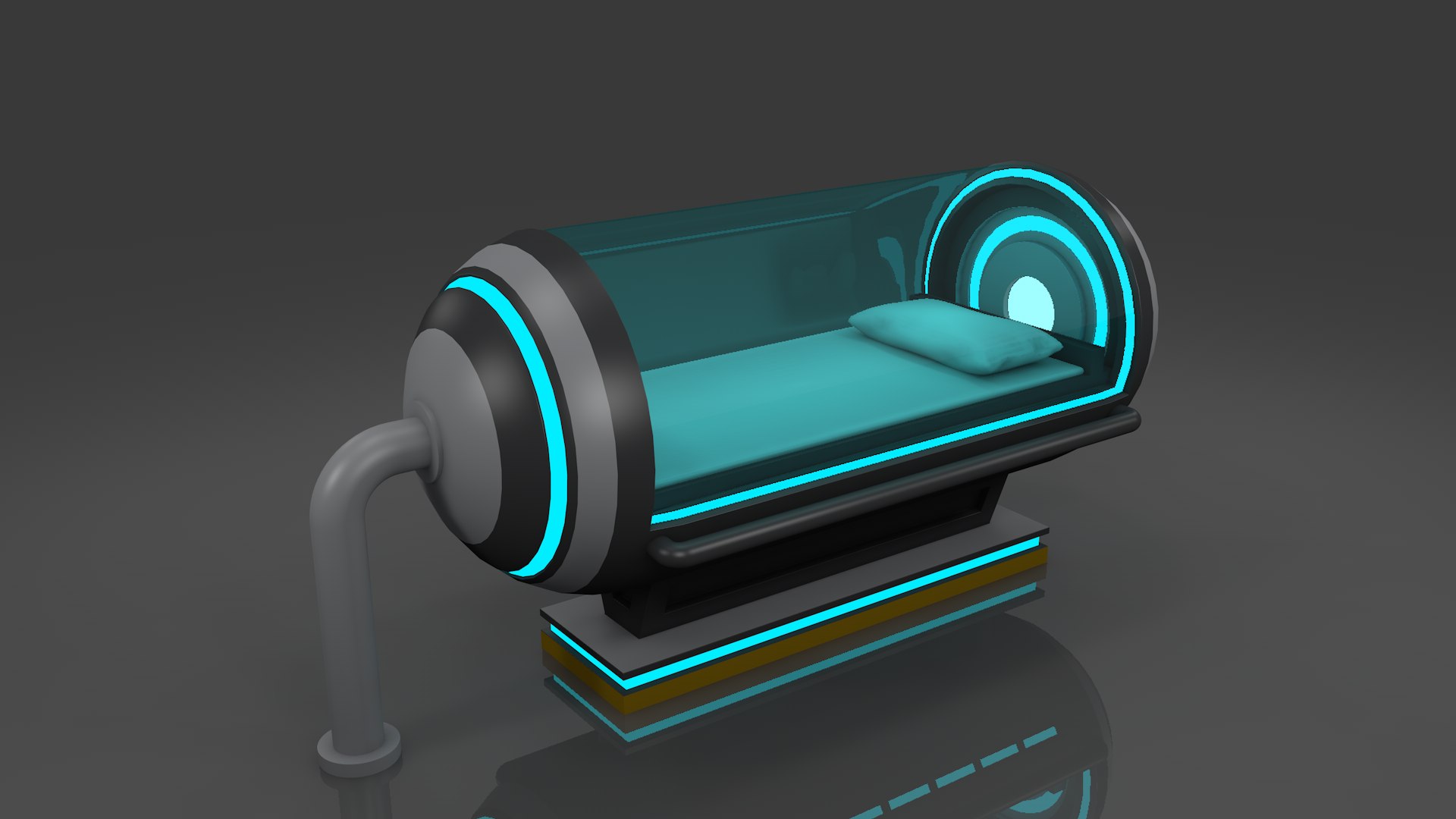 3D Model Sci Fi Bed - TurboSquid 2345901