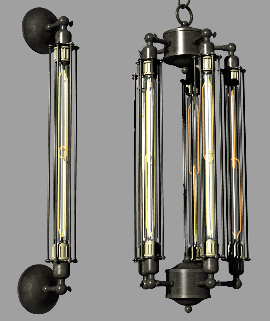 Steampunk Edison Inspired Lamp 3D Model - TurboSquid 1383648