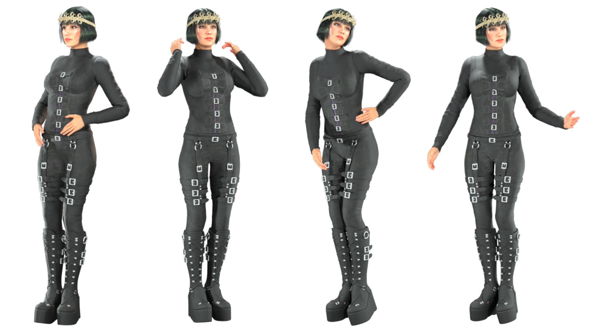 Realistic Rigged Supper Action Girl-Mira Character 3D Model 3D ...