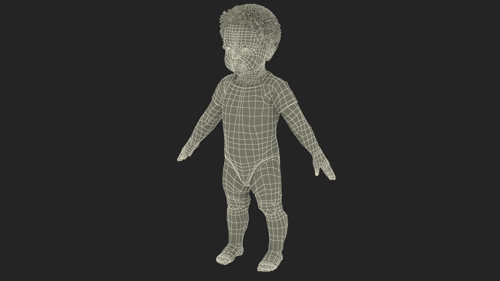 3D Little Boy Light Skin In Bodysuit Rigged Model - TurboSquid 2312470