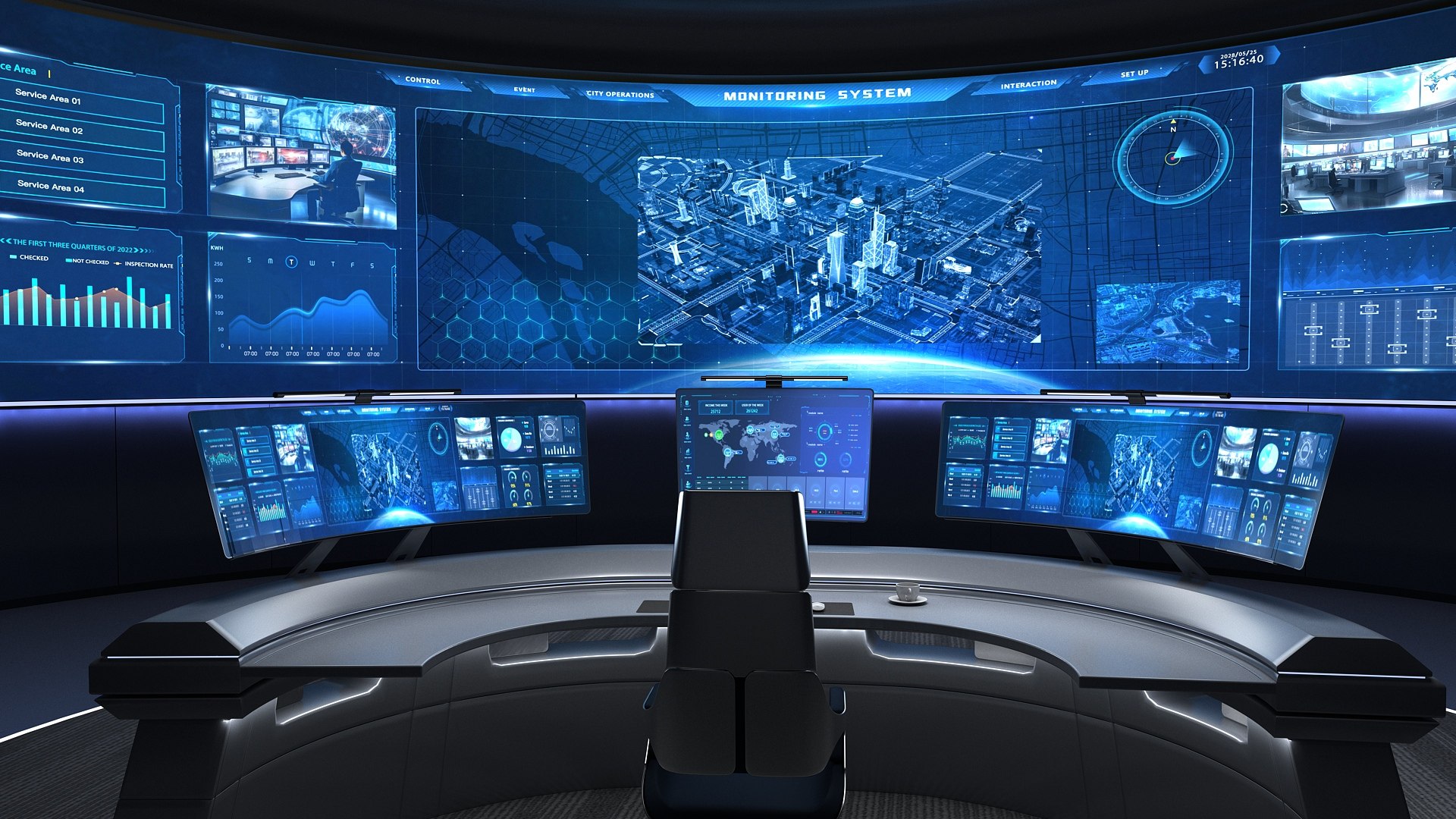 3D Model Small Control Room - TurboSquid 2243233