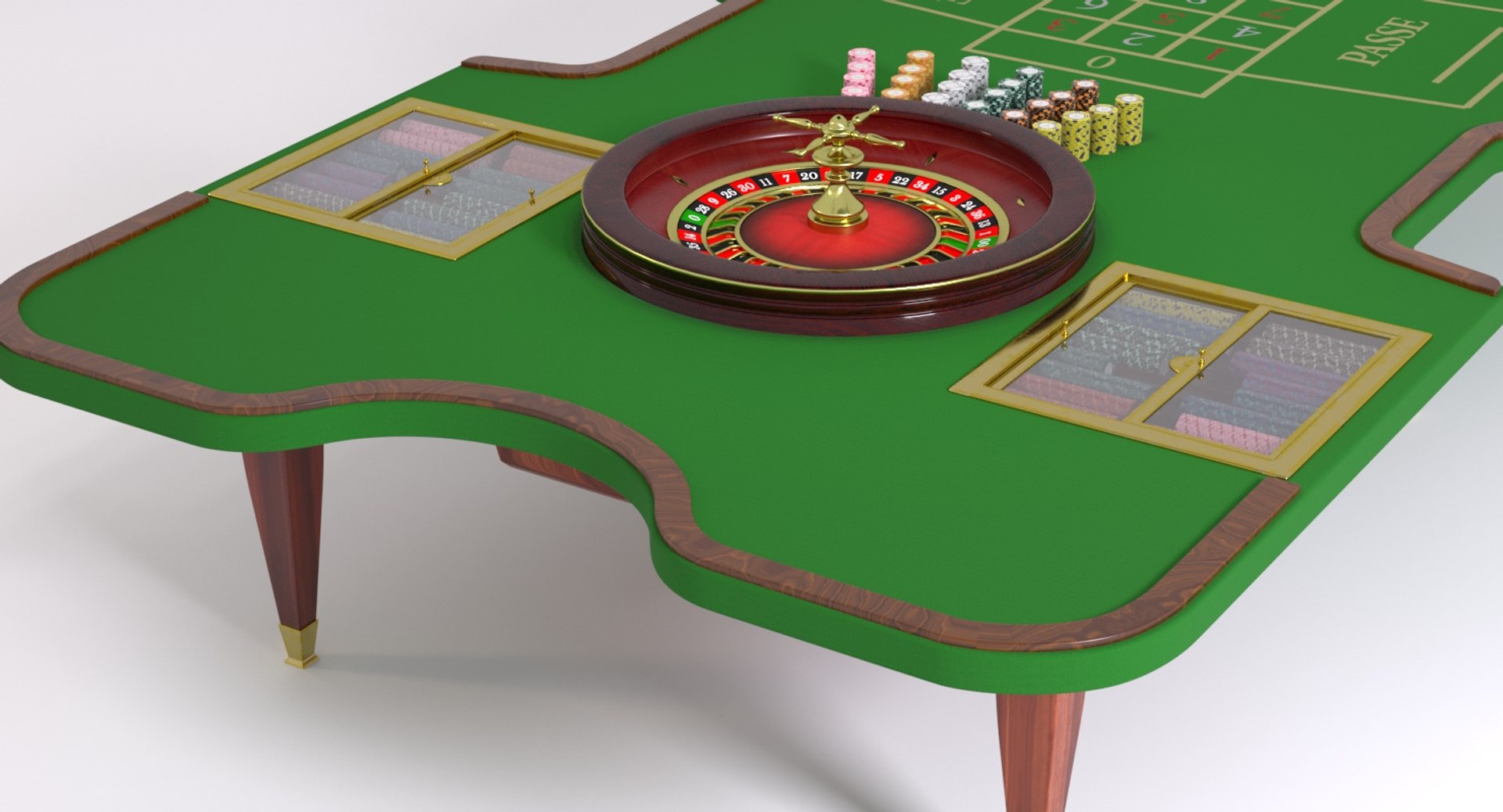 Roulette Table Model - TurboSquid 1369962