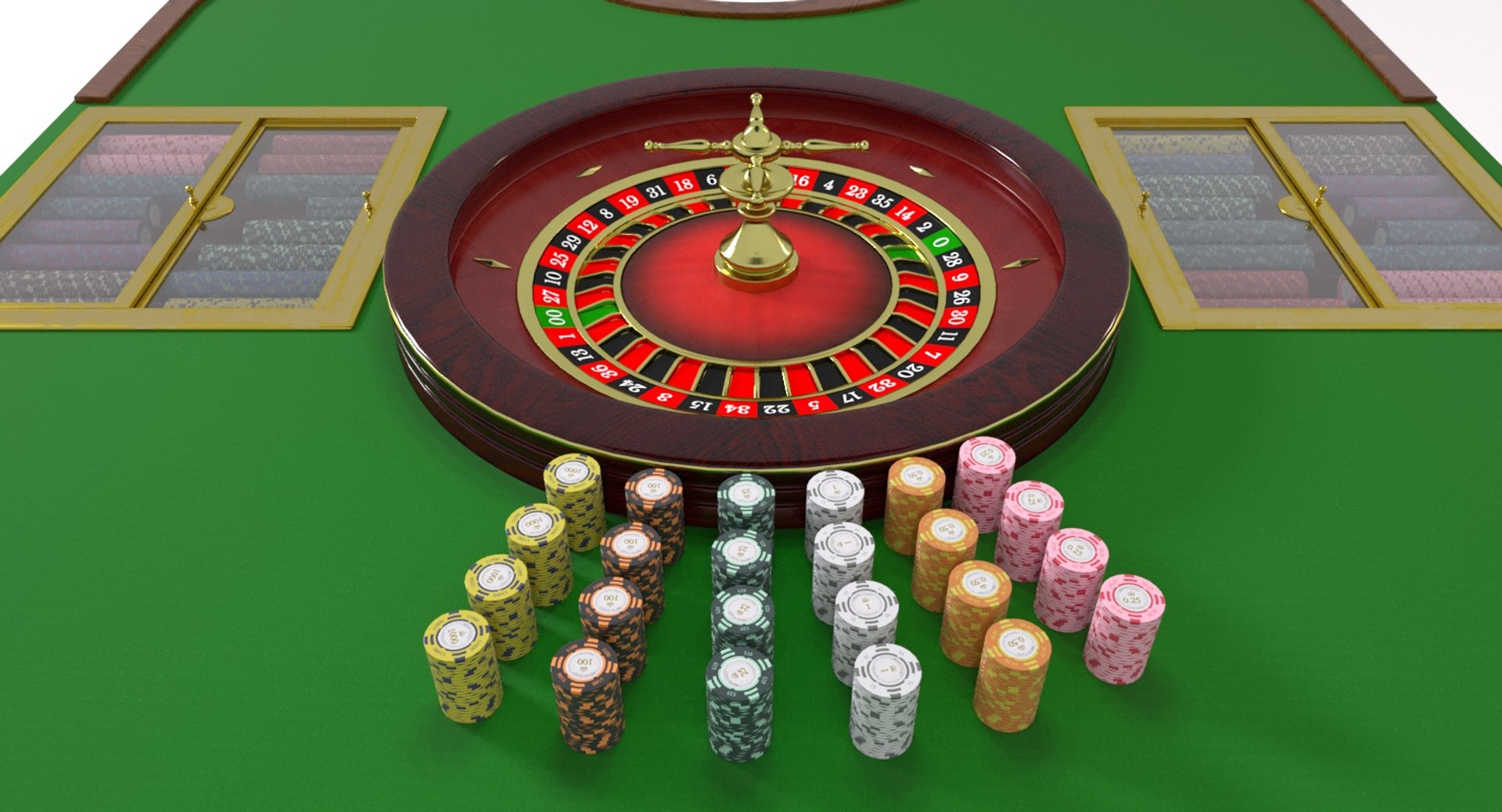 Roulette Table Model - TurboSquid 1369962