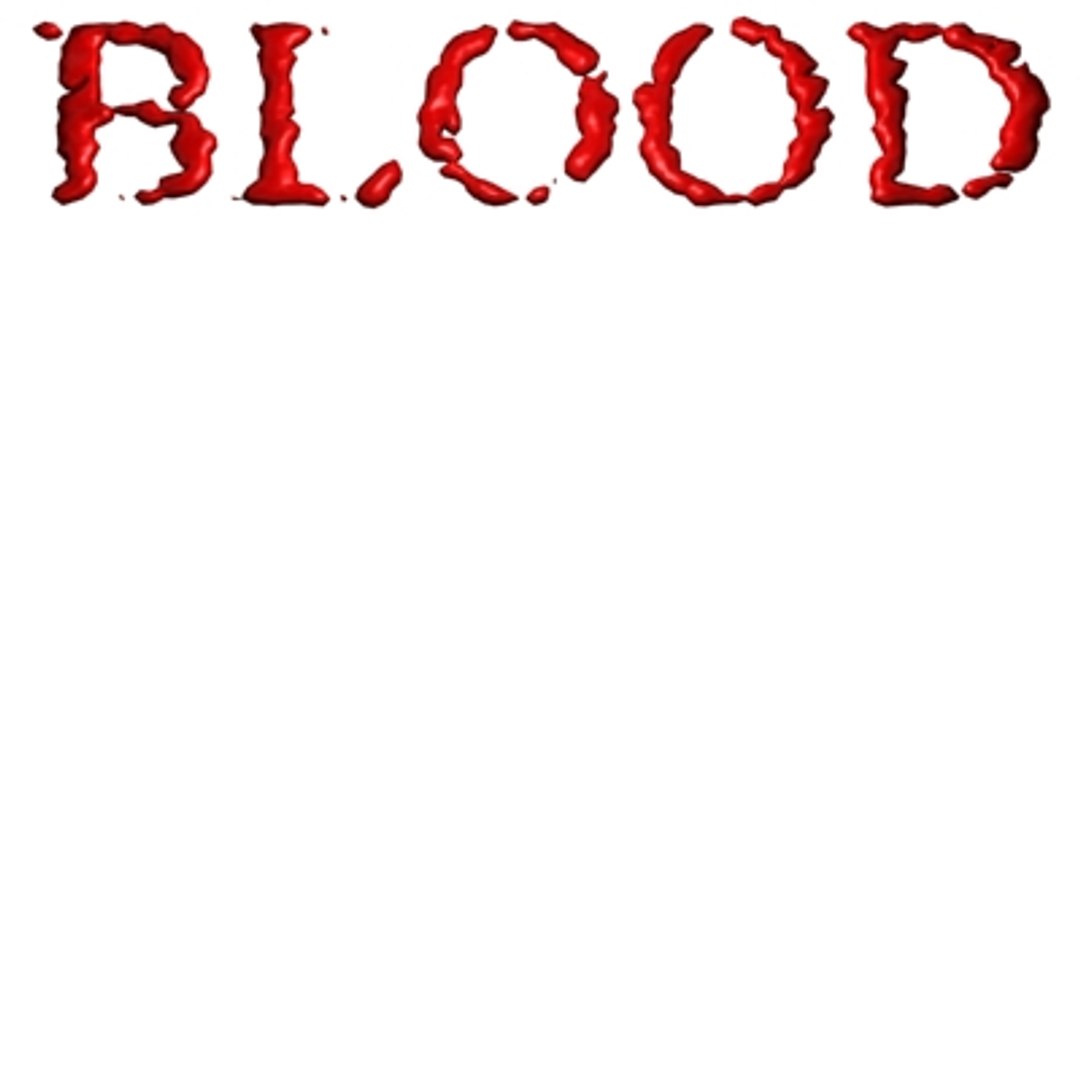 Blood Title Animation 3d Model
