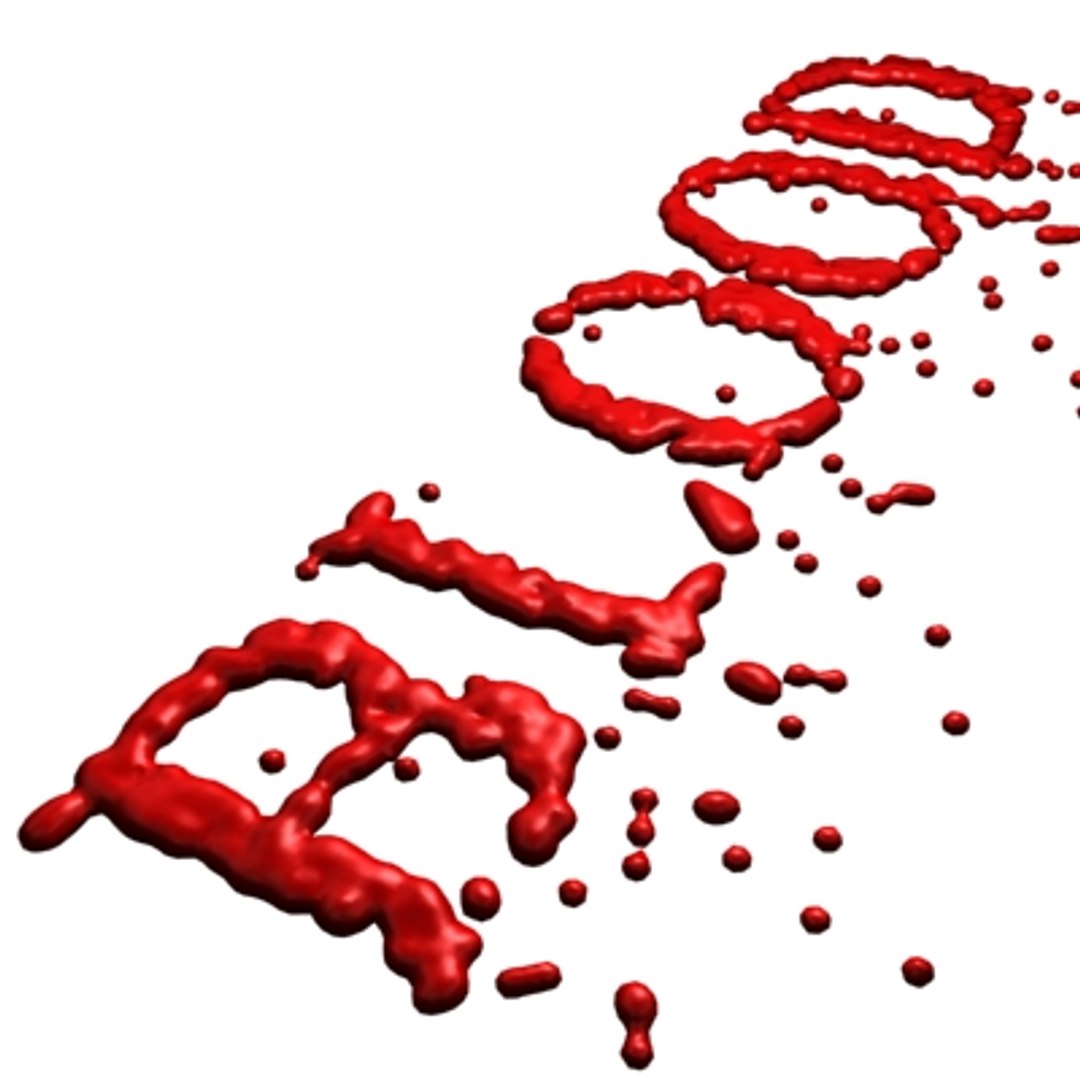 Blood Title Animation 3d Model