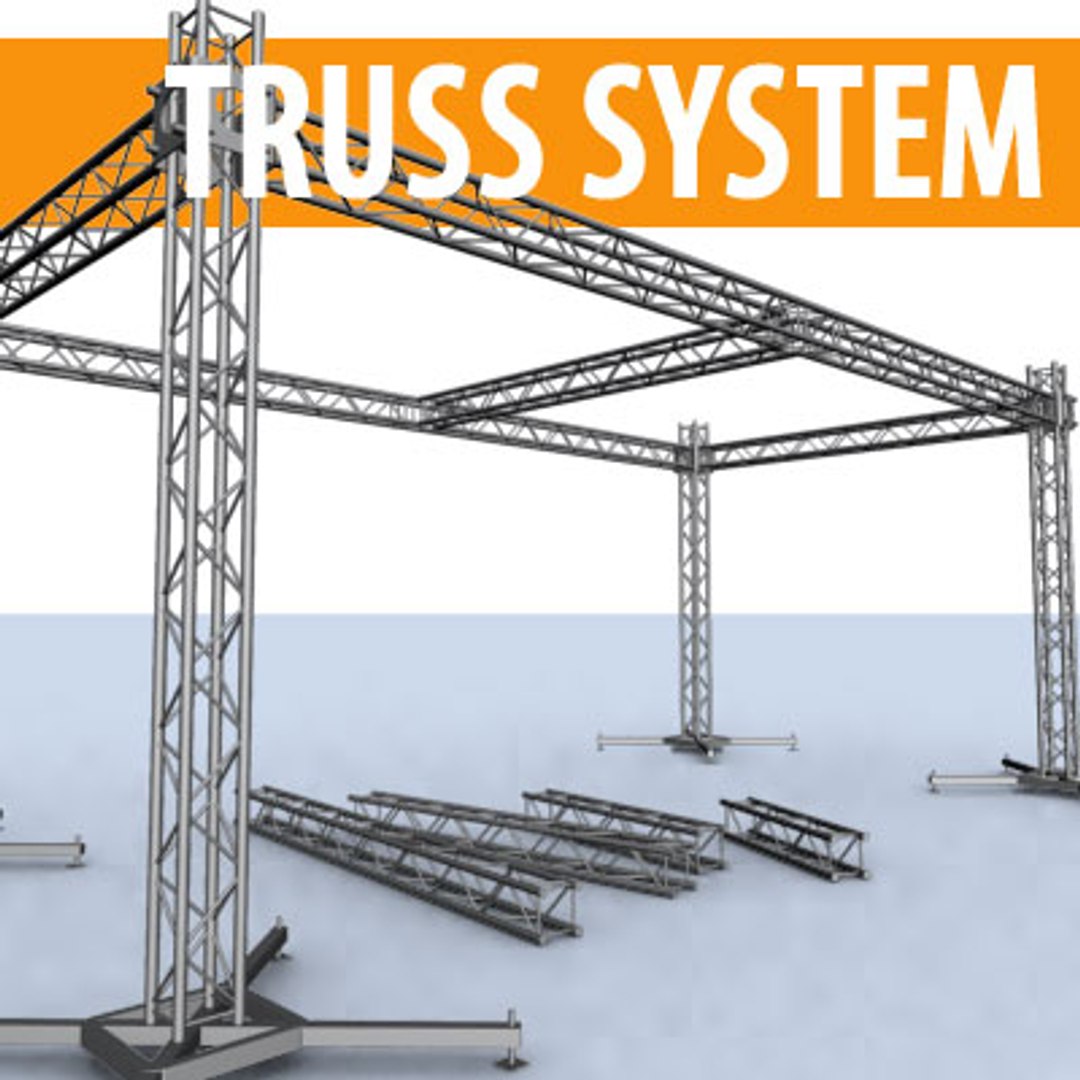 modelo 3d Sistema de truss 4 tubos. - TurboSquid 306749