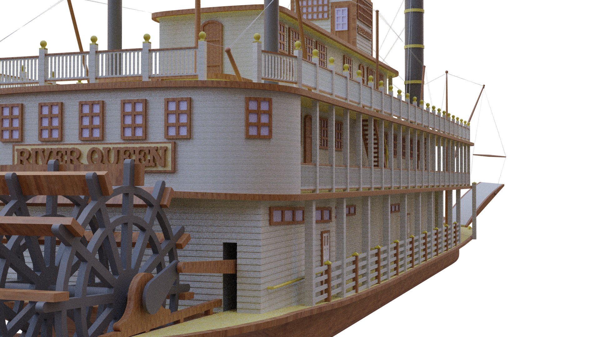 3D River Steamer Model - TurboSquid 1590935