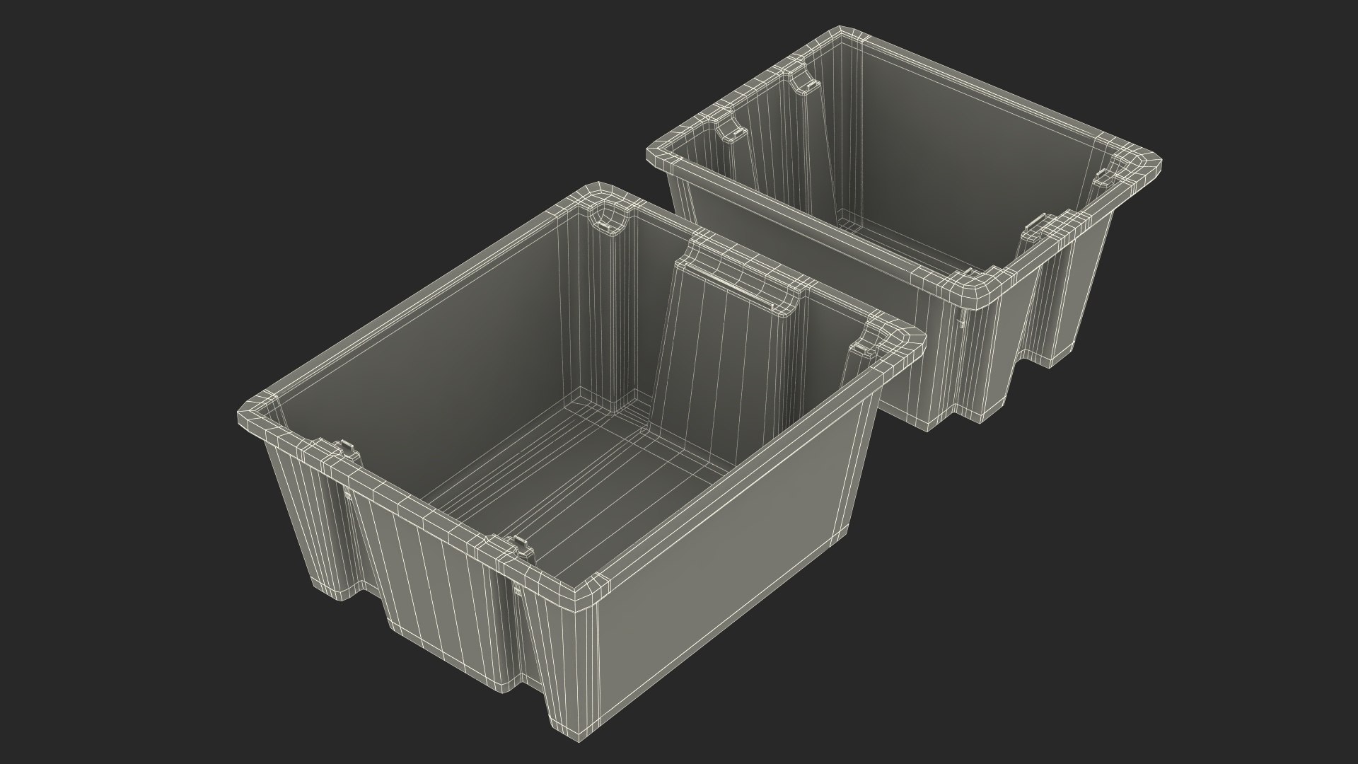 3D Stack and Nest Totes model - TurboSquid 2071656