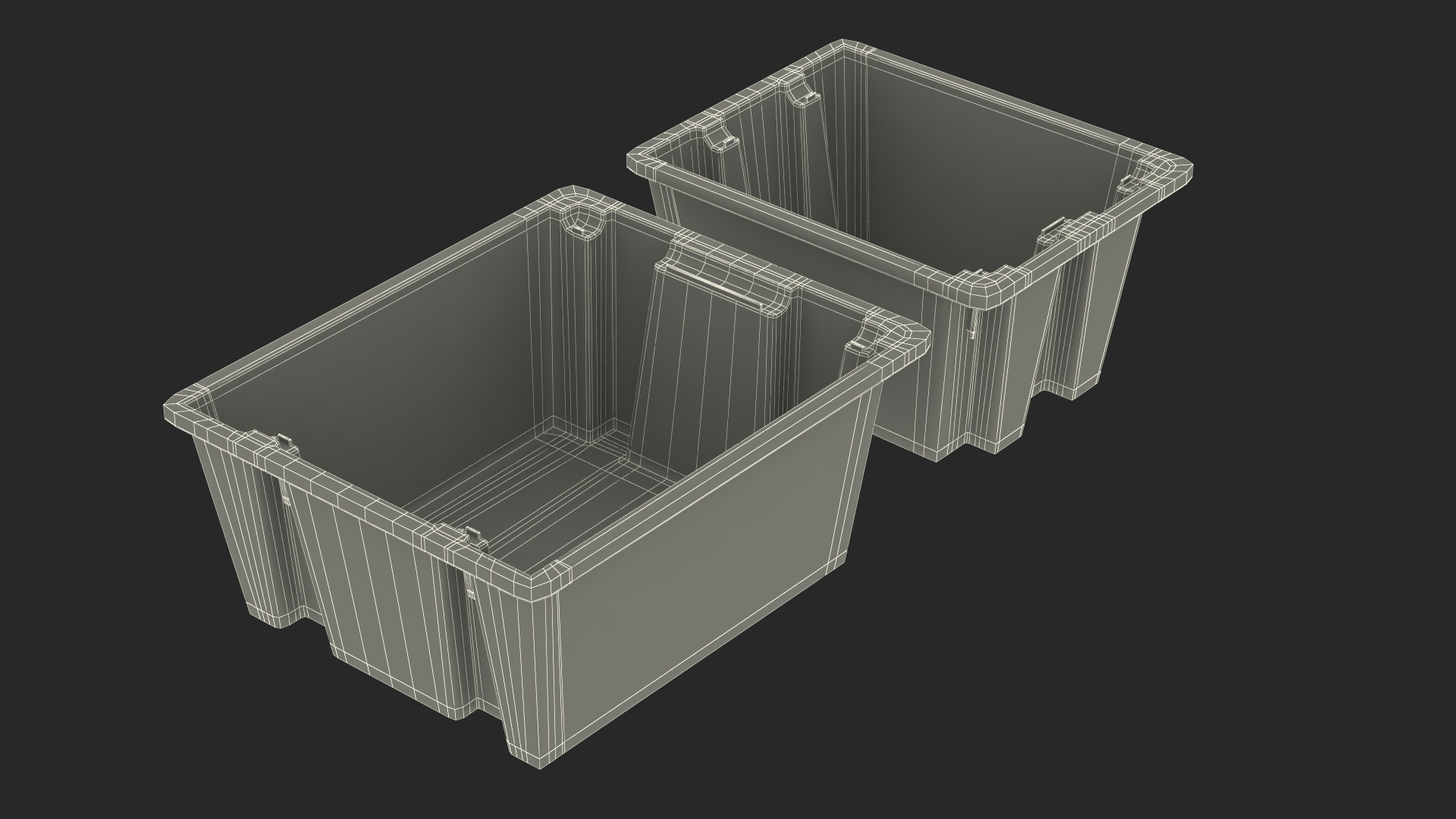 3D Stack and Nest Totes model - TurboSquid 2071656