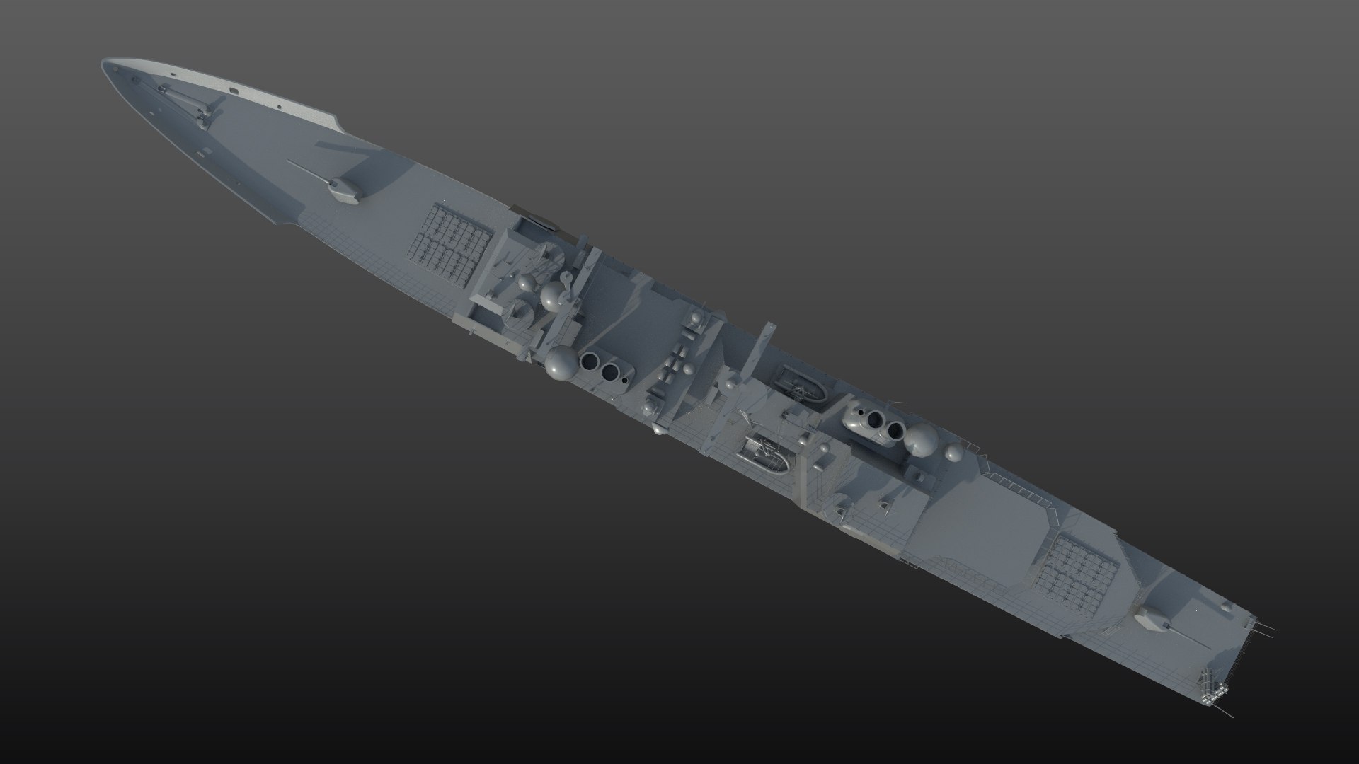 3D Aegis Cruiser CG-52 USS Bunker Hill - TurboSquid 1737808