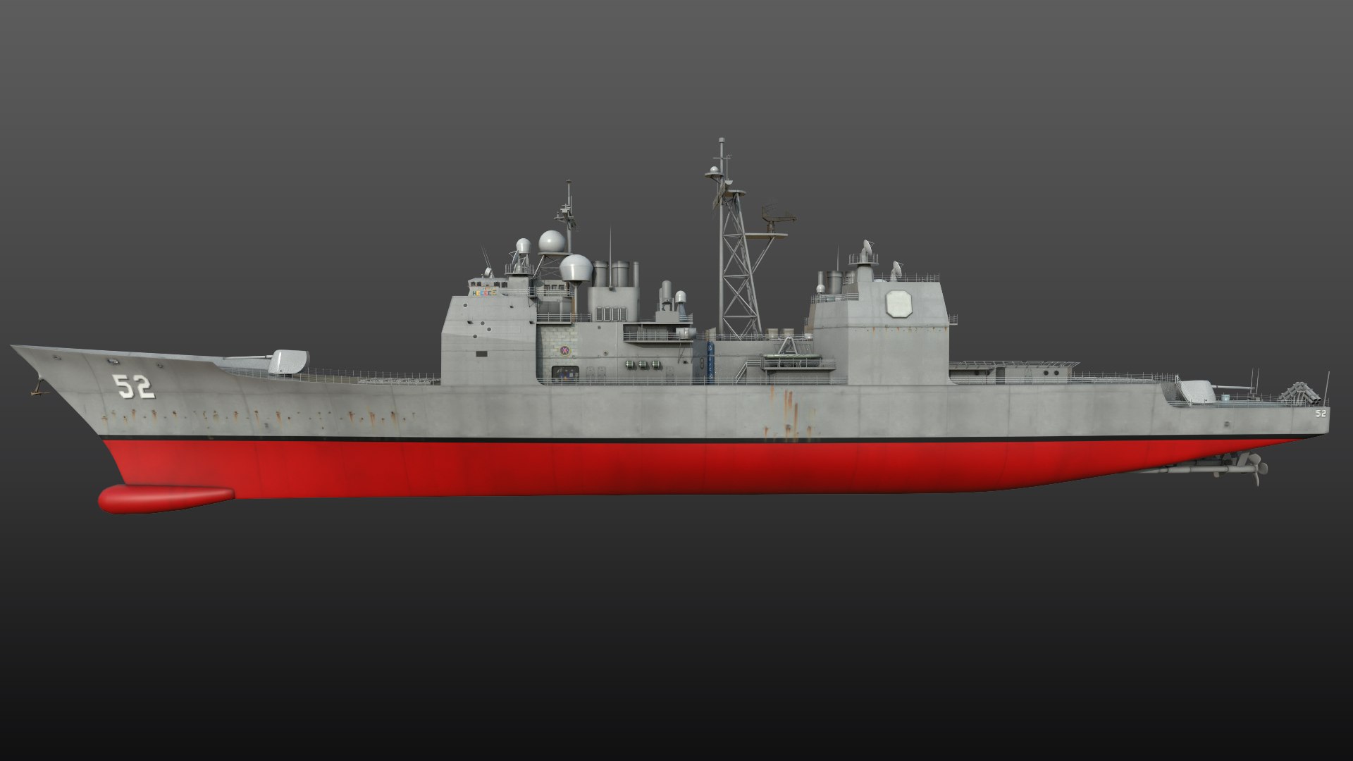 3D Aegis Cruiser CG-52 USS Bunker Hill - TurboSquid 1737808