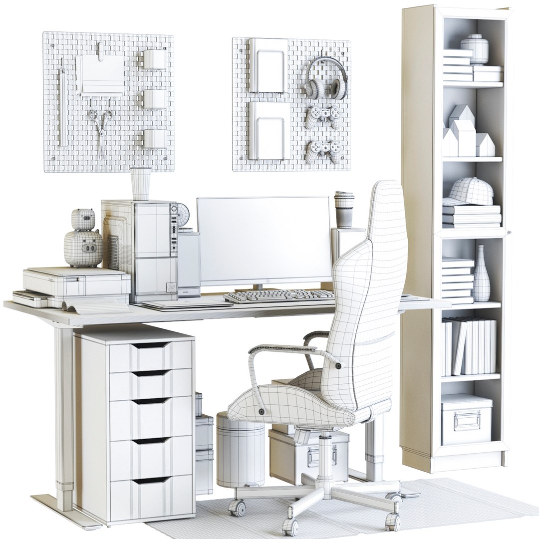 IKEA Office Workplace 137 3D Model - TurboSquid 2167046