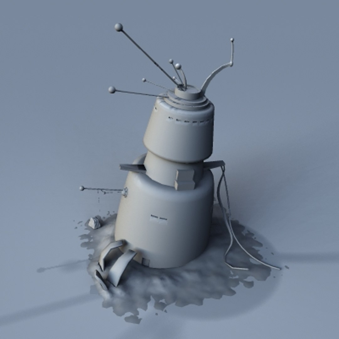 3d Space Trash Sci-fi Model