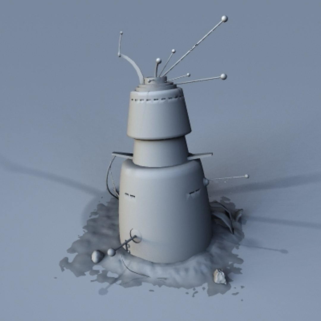 3d Space Trash Sci-fi Model