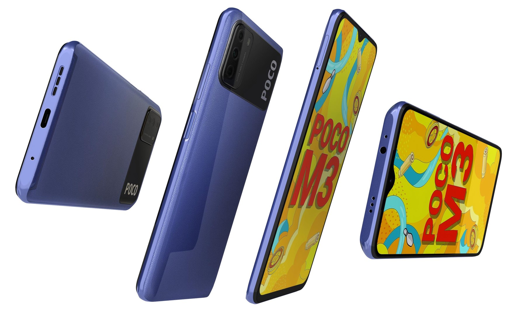 3D Xiaomi Poco M3 Blue - TurboSquid 1753105
