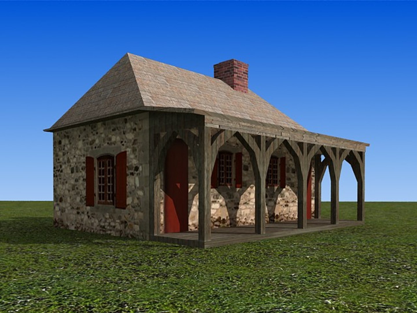 3d Old Cottage