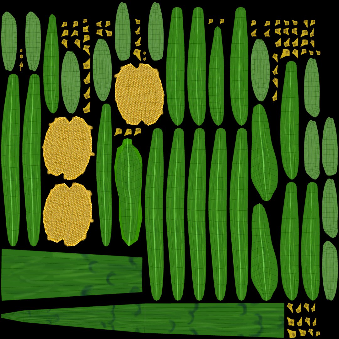 3D Stylized Corn Stalk Model - TurboSquid 1758181