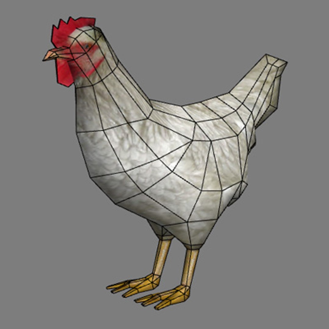 3ds Max Rooster Hens