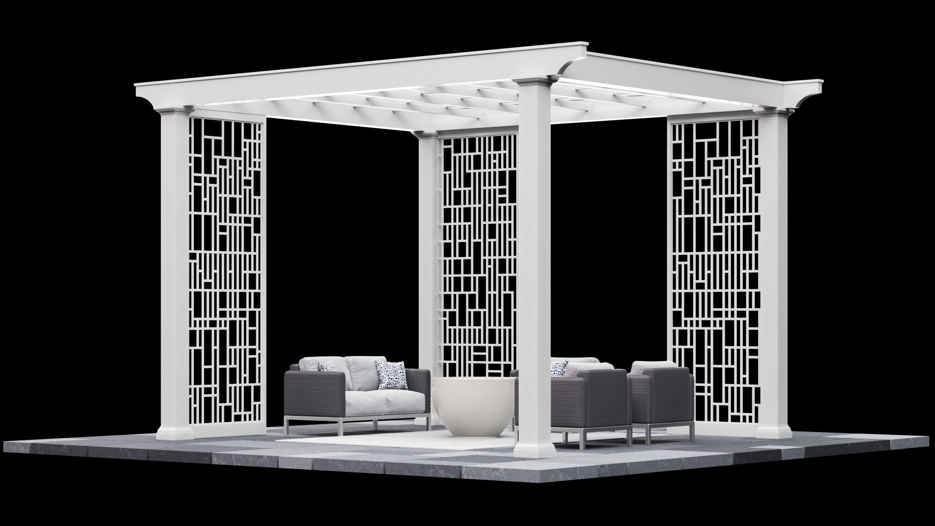 3D Pergola 4 Model - TurboSquid 2339640