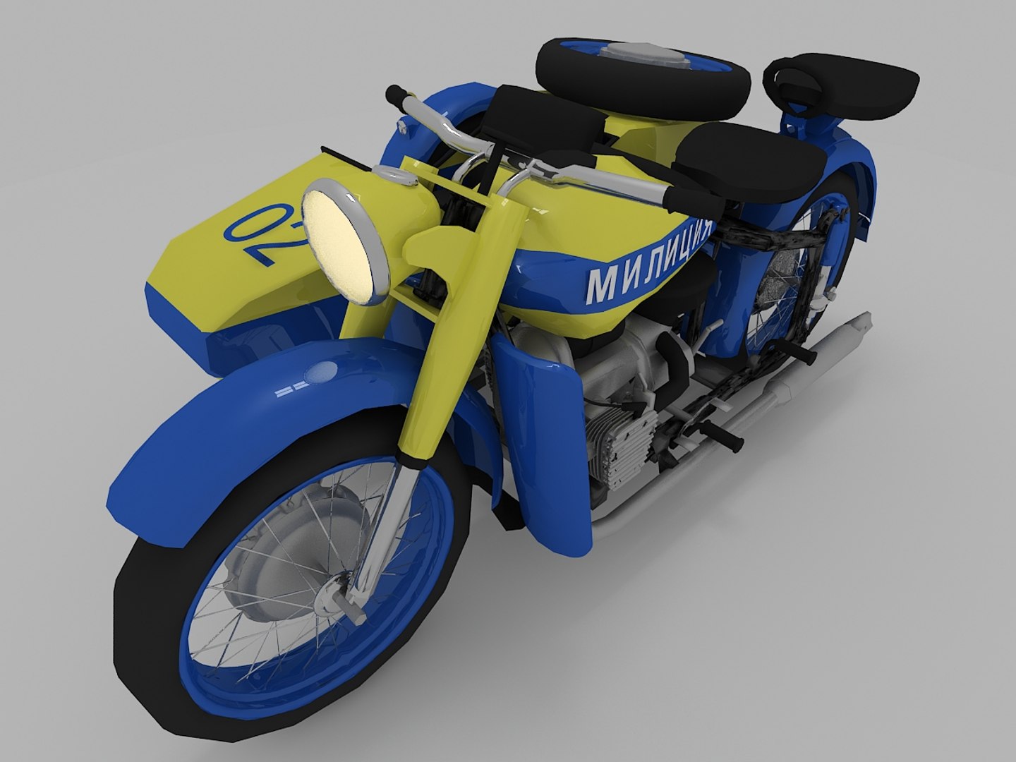 3d Police Bike Russian