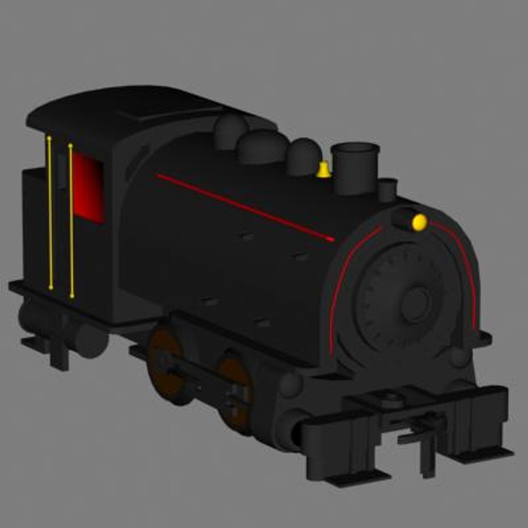 Engine Train 3d Model