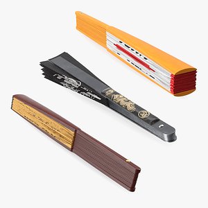 Traditional Personal Fans Collection 3D - TurboSquid 1839499
