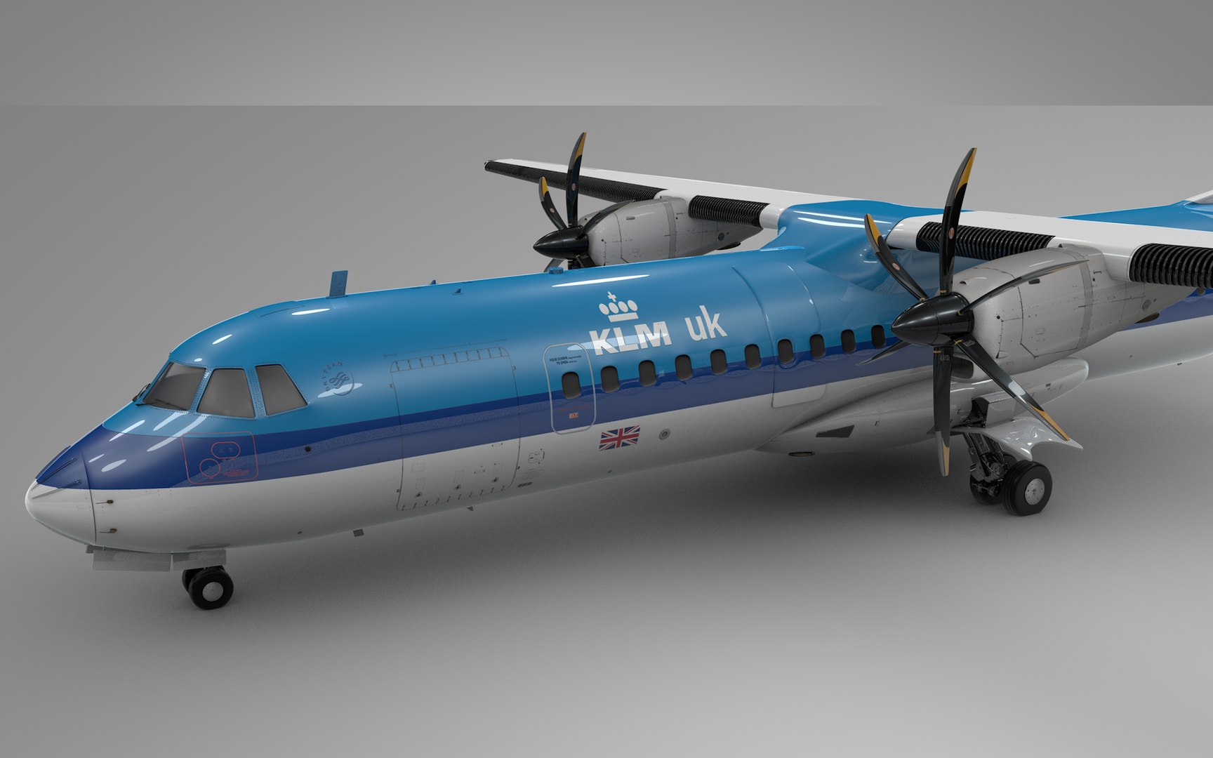 ATR 72 KLM UK L1647 model - TurboSquid 1880343