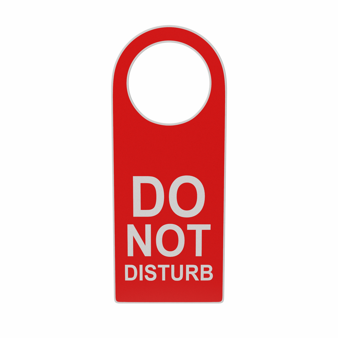 Do Not Disturb Hotel Room Door Hanging Tag 3D Model - TurboSquid 2271578