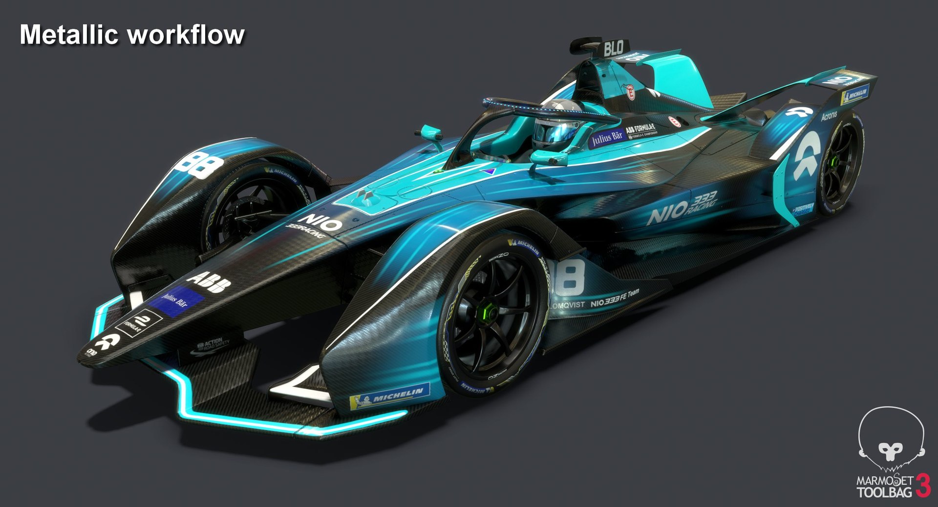3D NIO 333 FE Team Formula E Season 2020 2021 - TurboSquid 1728949