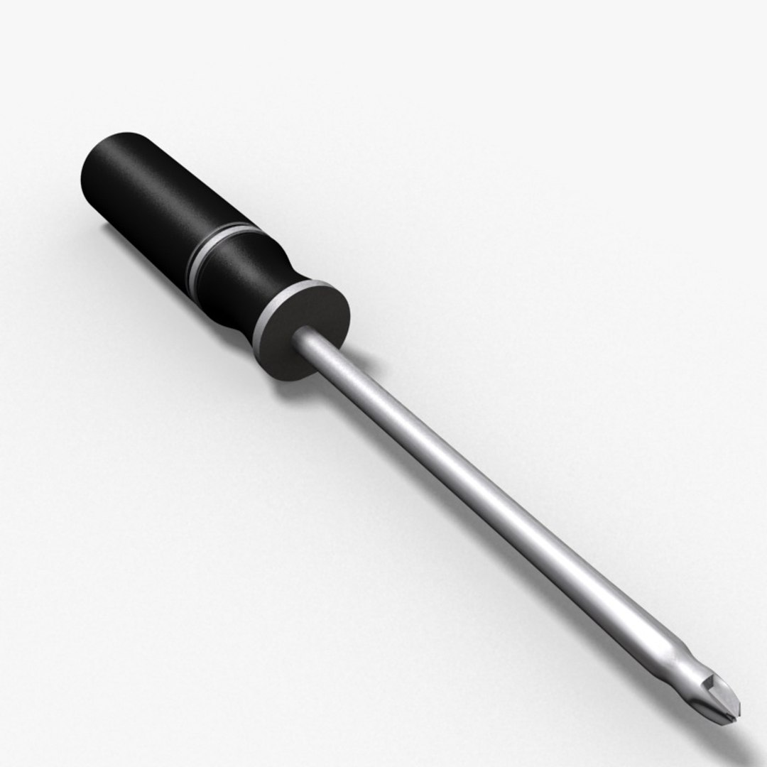 Cross-point Screwdriver 3d Model