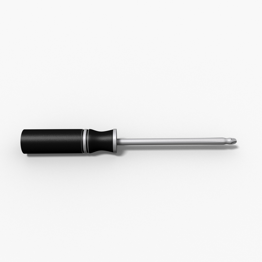 Cross-point Screwdriver 3d Model