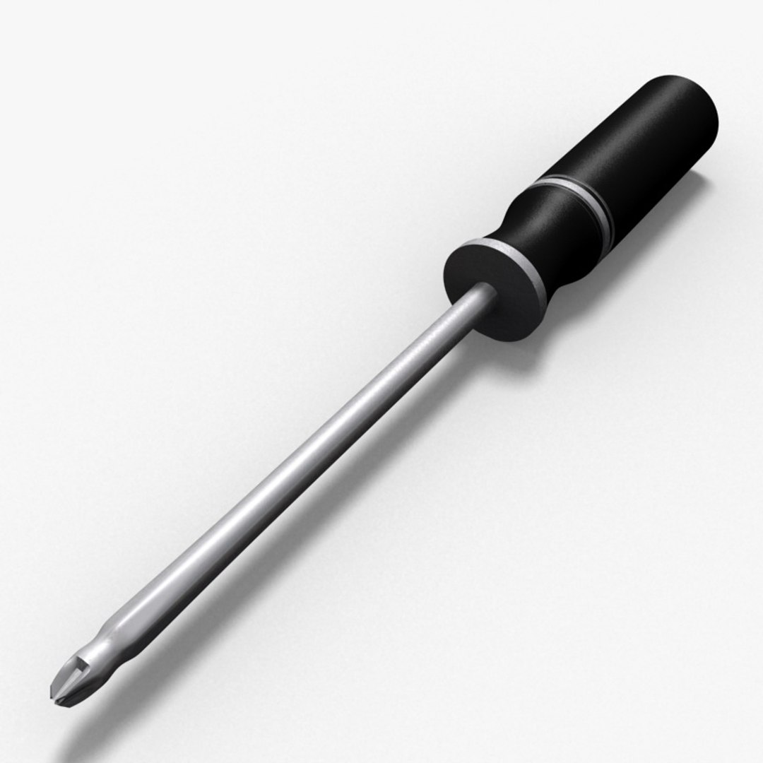 Cross-point Screwdriver 3d Model