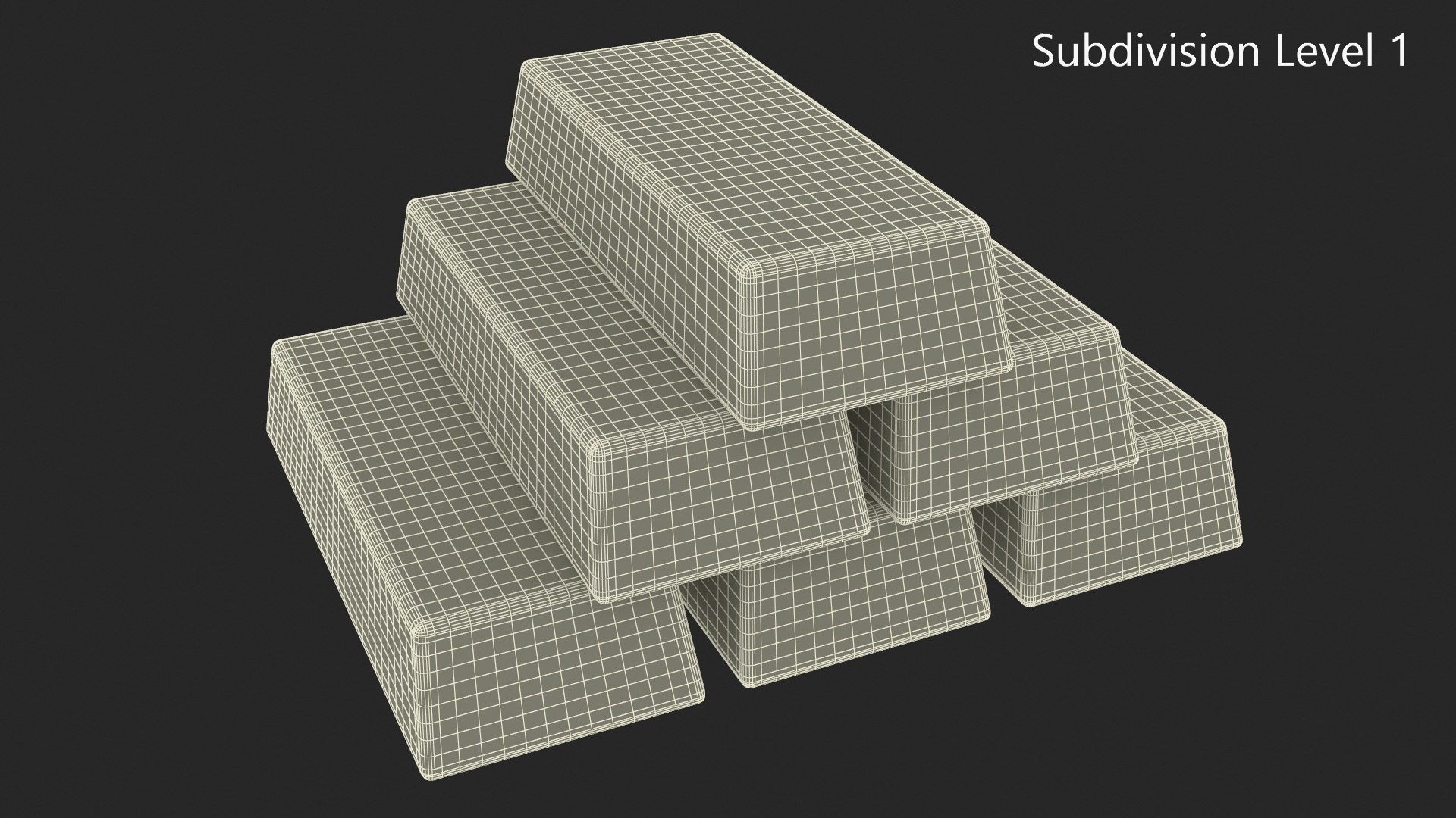 Gold Bullion Bars Stack 3D Model - TurboSquid 2342525