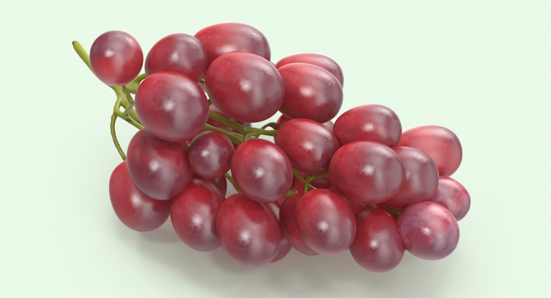 3d Bunch Red Grapes